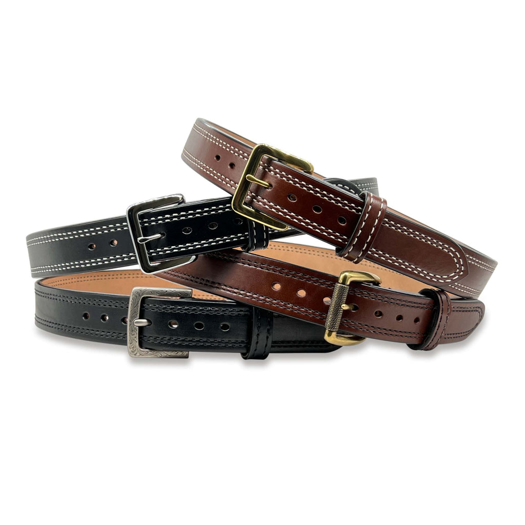DOUBLE STITCHED, QUICK SHIP Dual-Layer Bullhide Gun Belt - Beltman