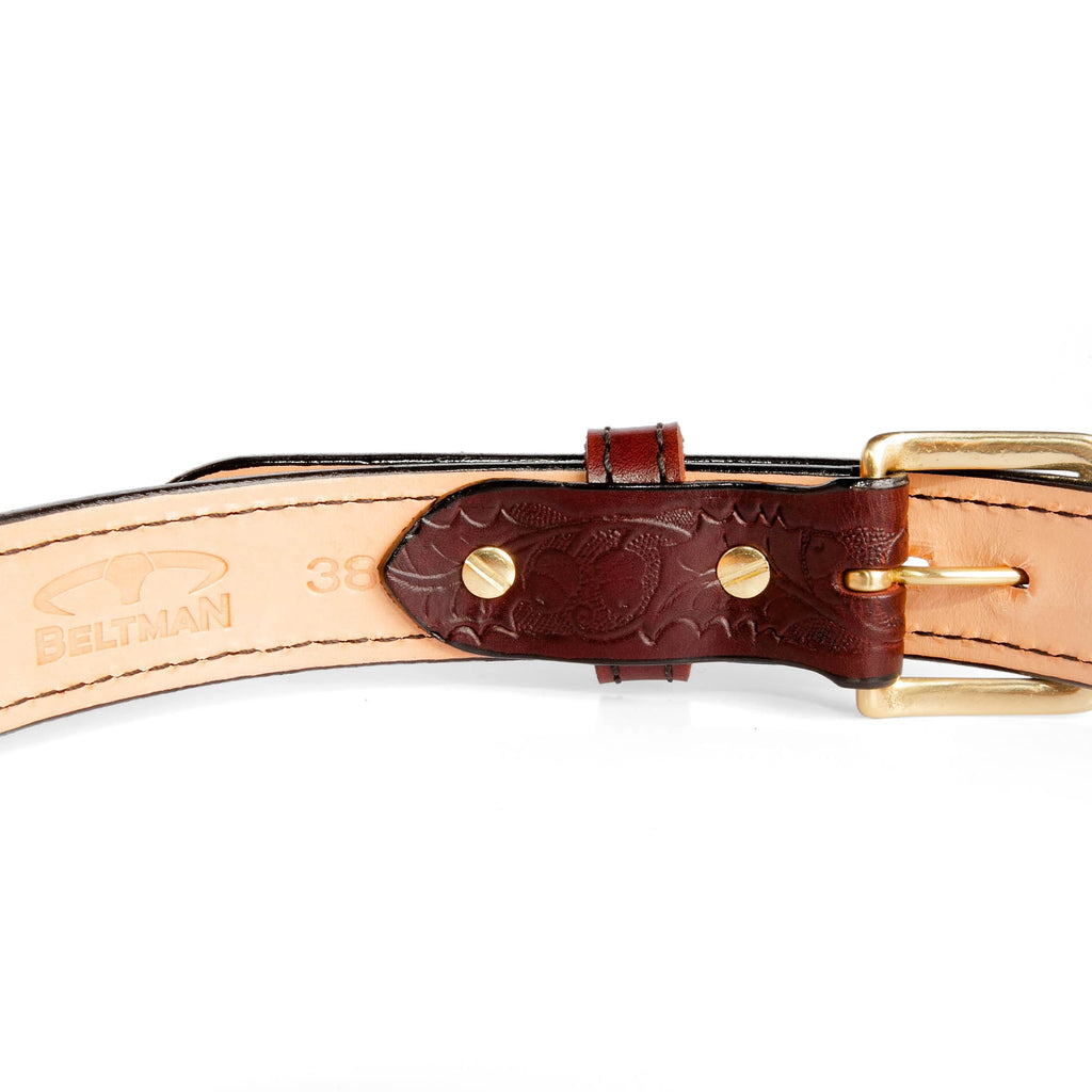 Embossed Dual-Layer Bullhide Gun Belt - Beltman