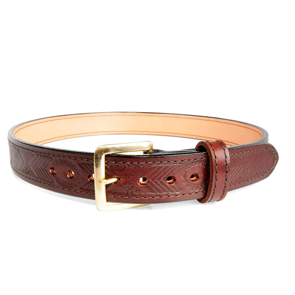 Embossed Dual-Layer Bullhide Gun Belt - Beltman